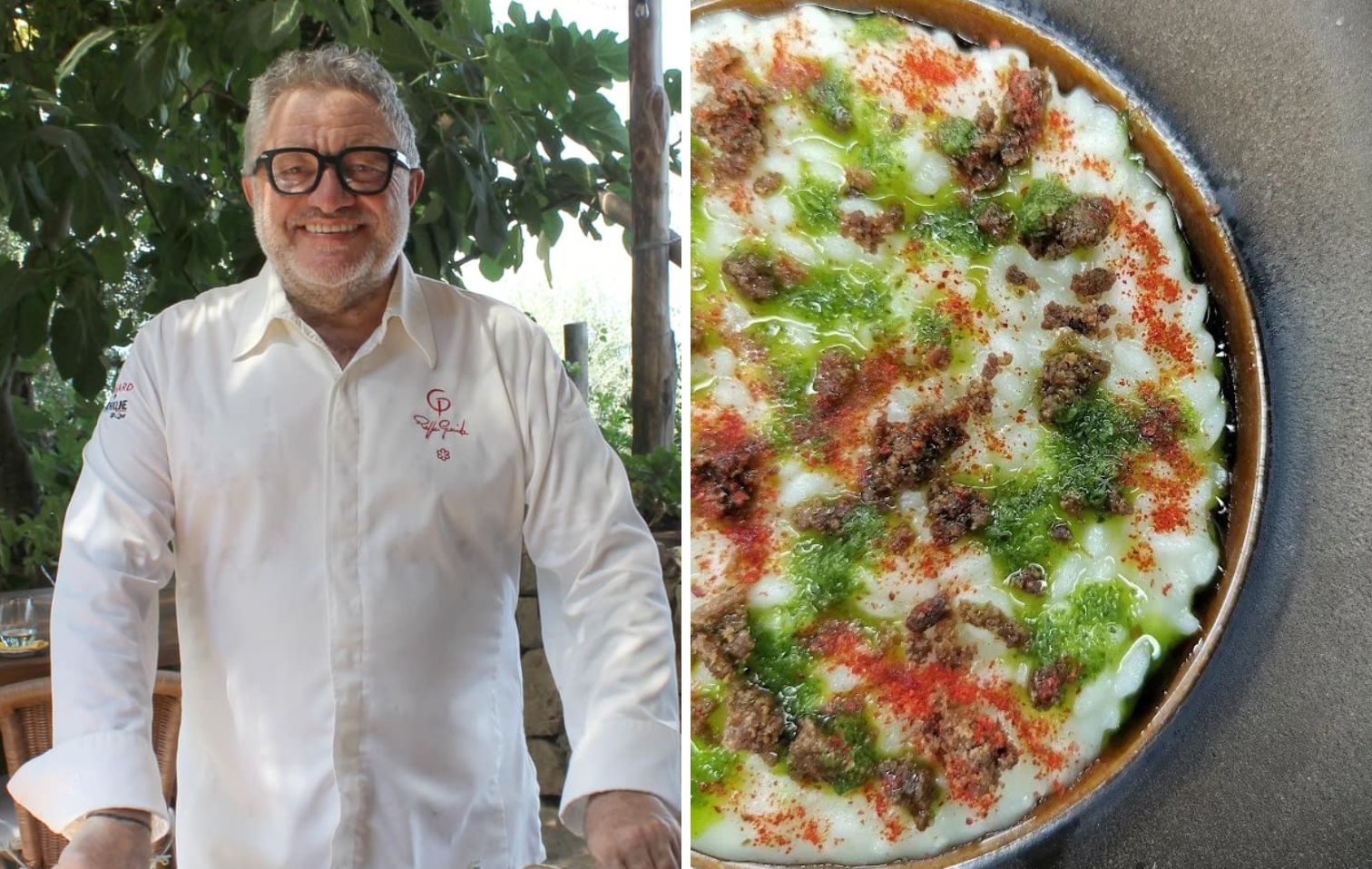 How Peppe Guida transforms “garlic and oil” into a risotto: the ...
