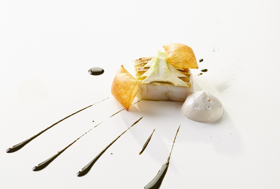 Ricetta Rombo, carciofi alla brace, patate, eucalipto | Chef Andrea ...